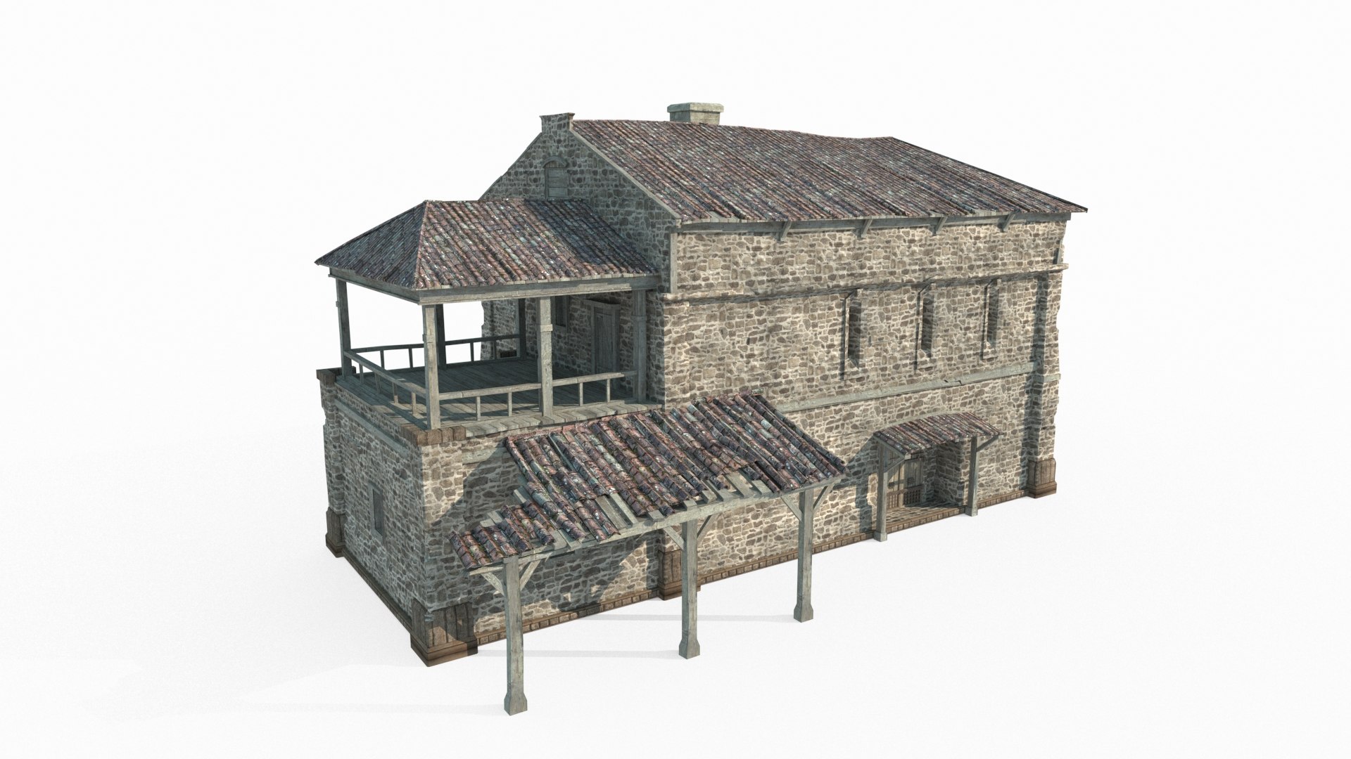 Ancient Stone House Tavern 3D Model - TurboSquid 2173914