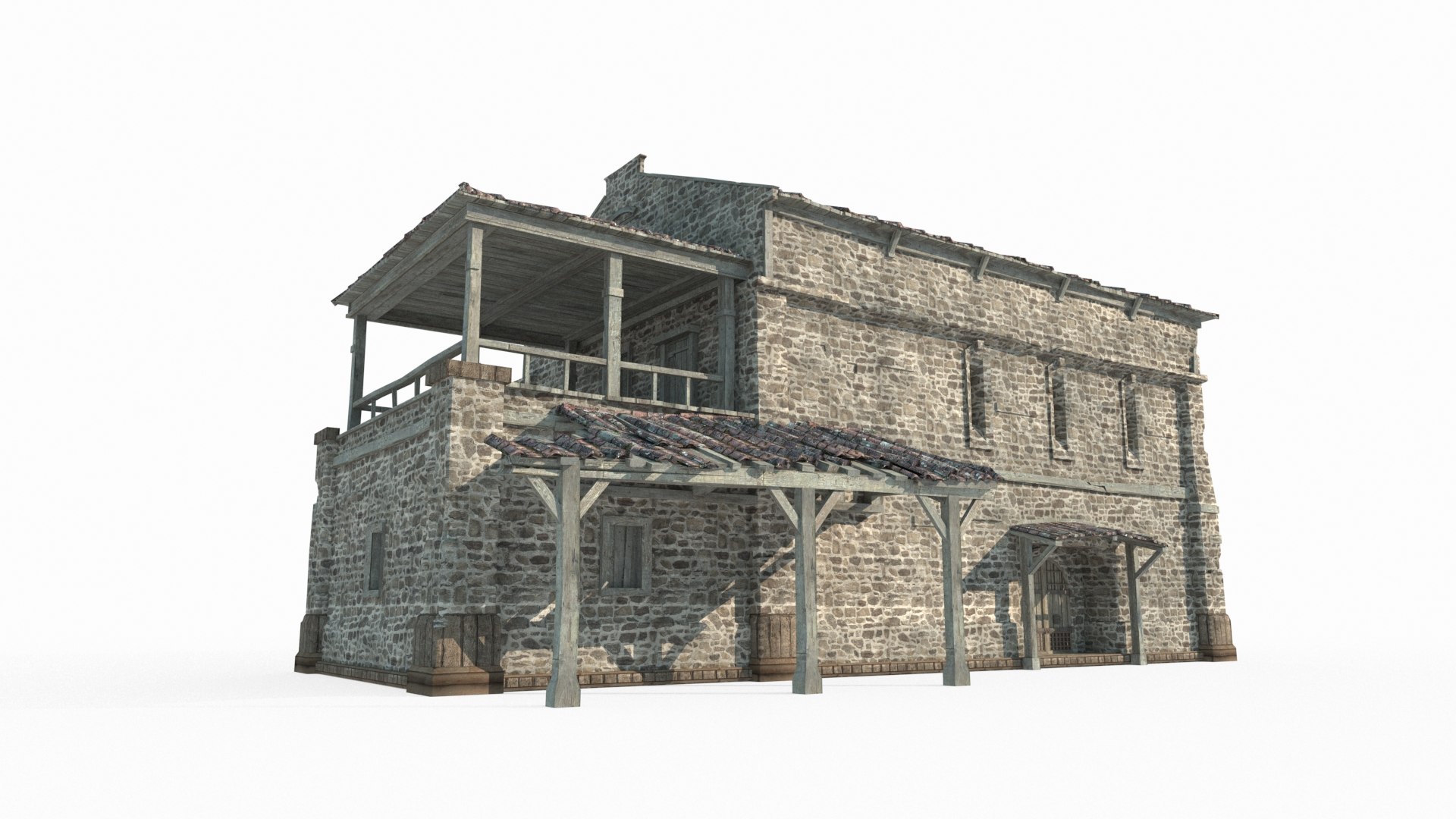 Ancient Stone House Tavern 3D Model - TurboSquid 2173914