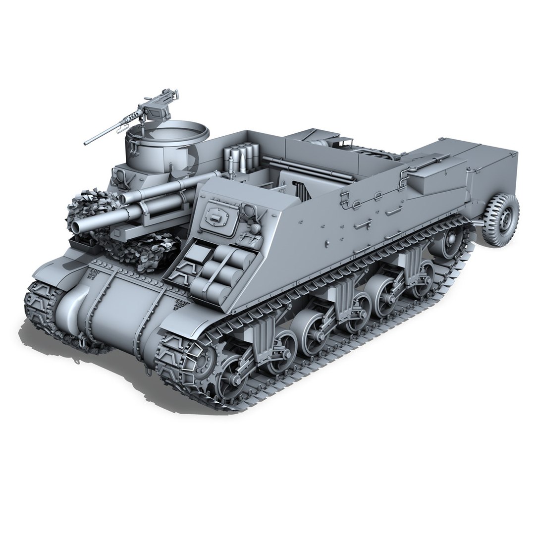M7 Priest - Howitzer 3d 3ds