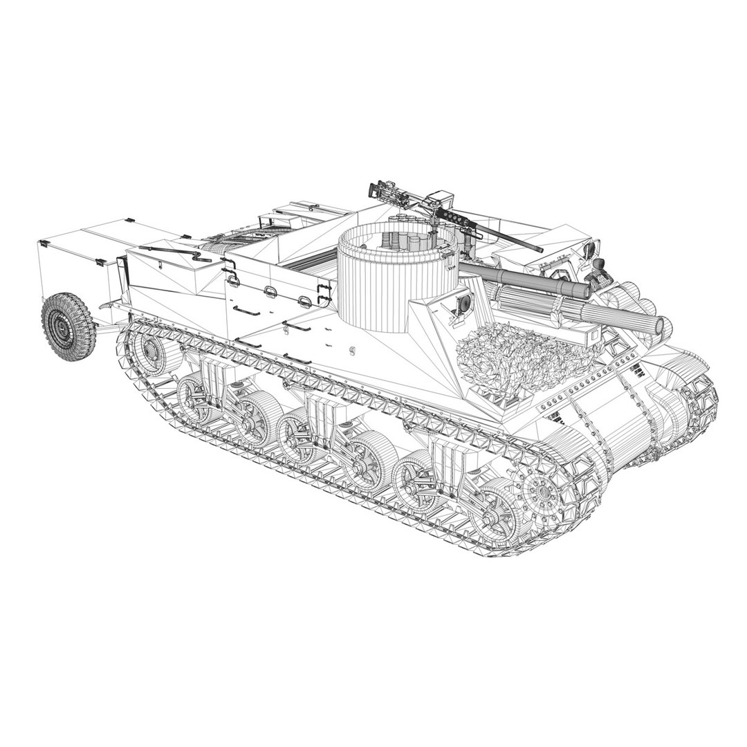 M7 Priest - Howitzer 3d 3ds