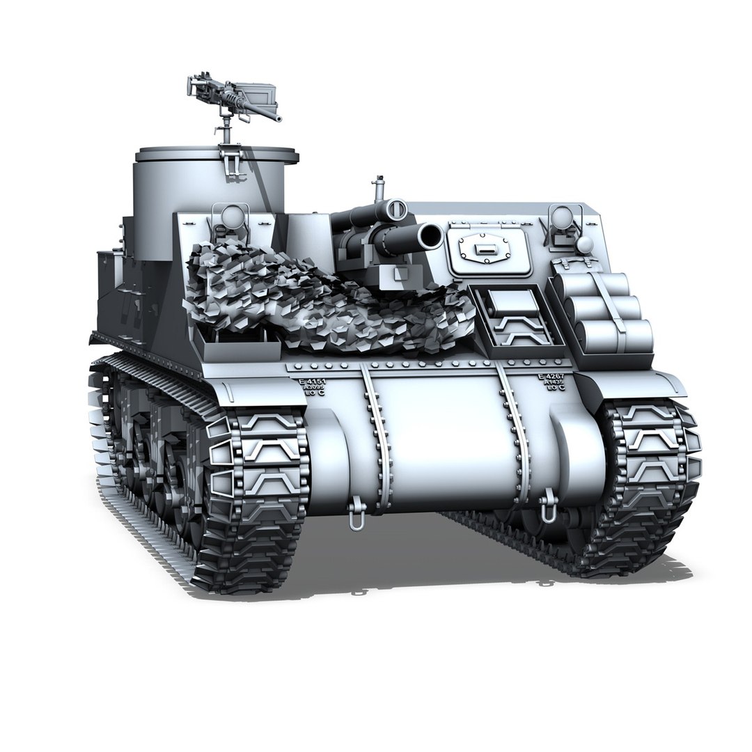 M7 Priest - Howitzer 3d 3ds