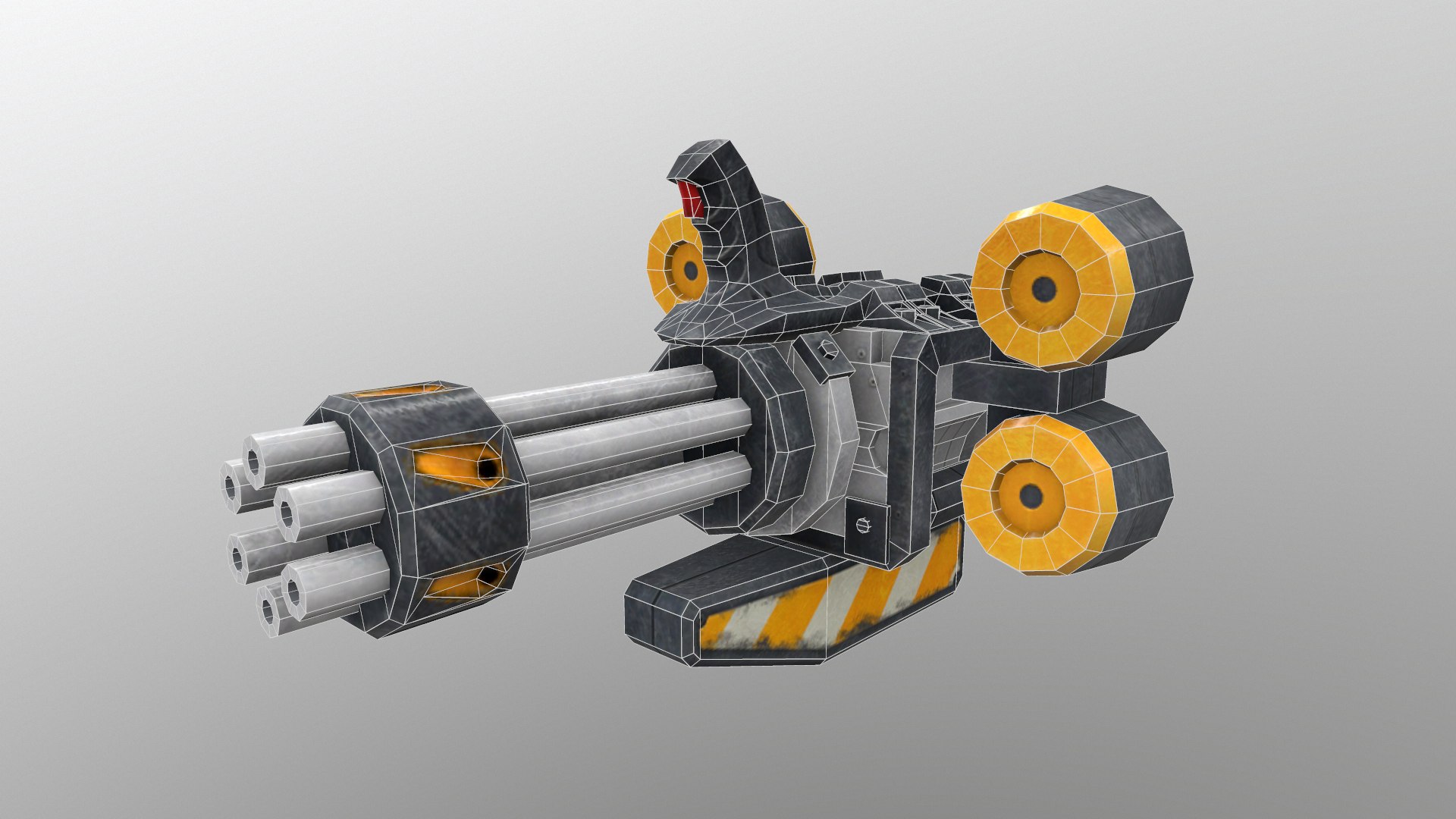 Hand Gatling Gun Level 2 3D - TurboSquid 2186814