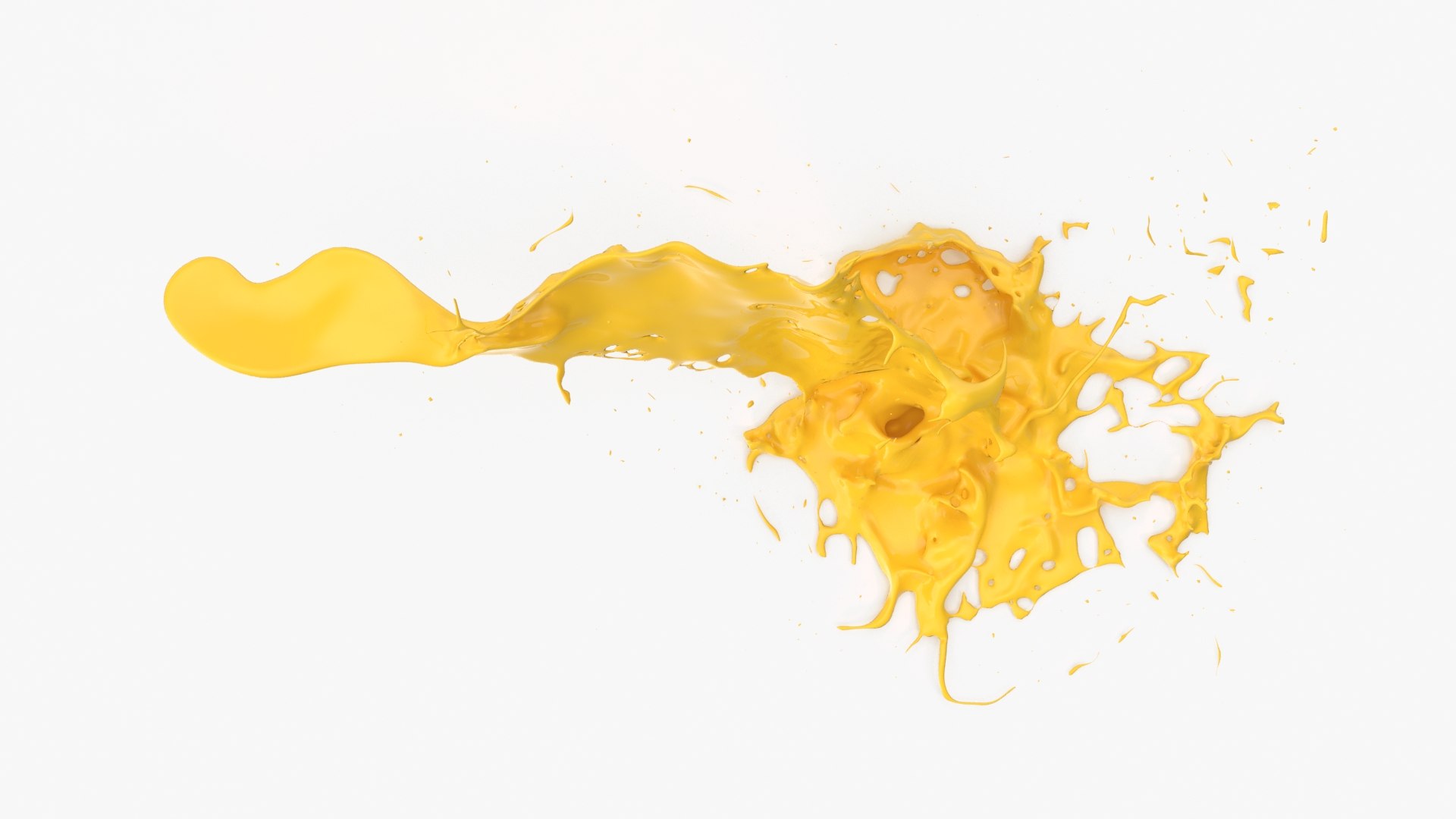 Yellow Splash Bundle 4 3D Model - TurboSquid 1914801