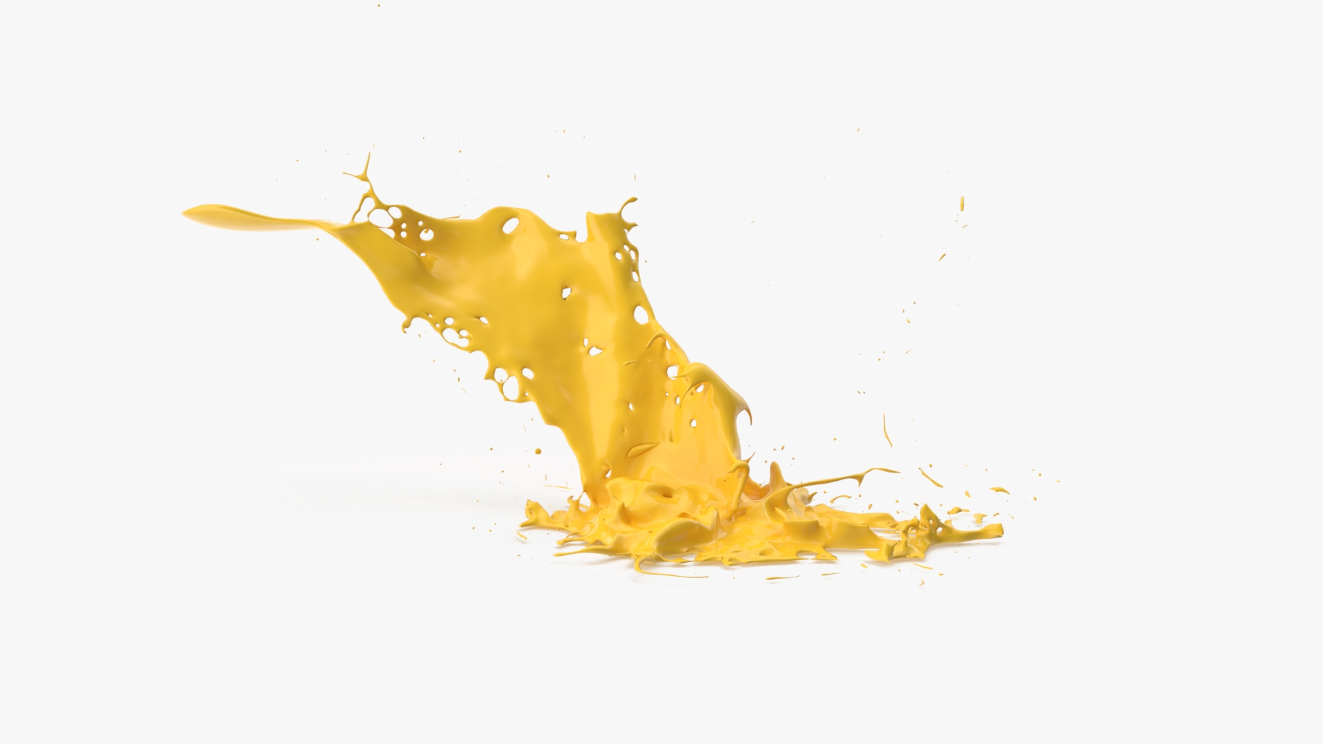 Yellow Splash Bundle 4 3D Model - TurboSquid 1914801