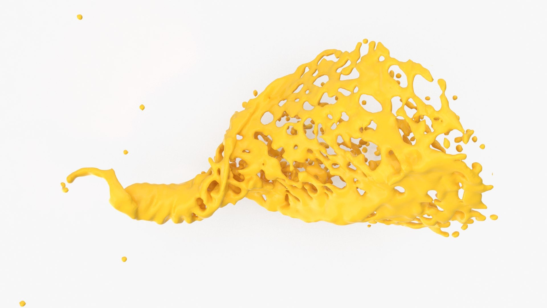 Yellow Splash Bundle 4 3D Model - TurboSquid 1914801