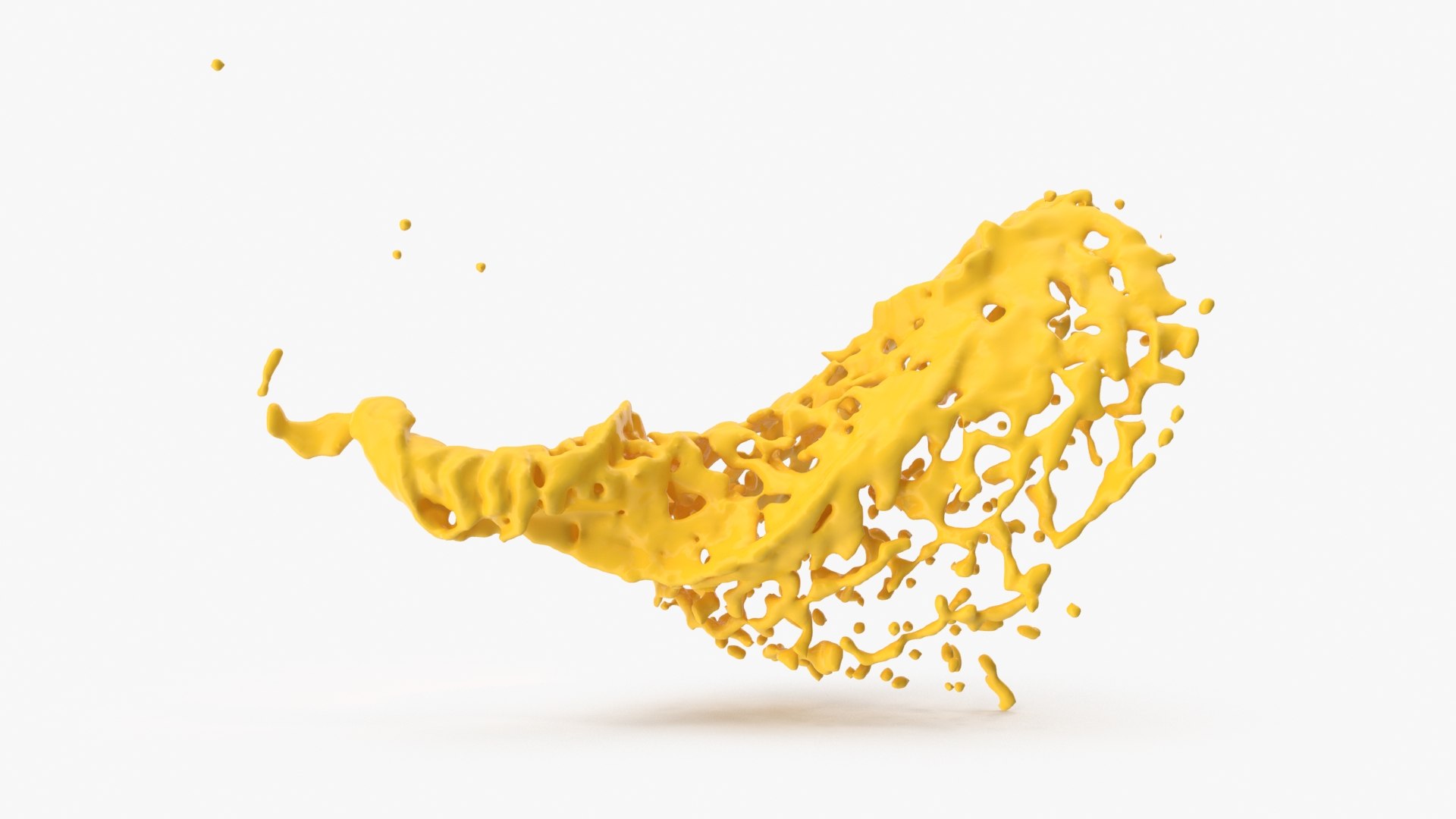 Yellow Splash Bundle 4 3D Model - TurboSquid 1914801