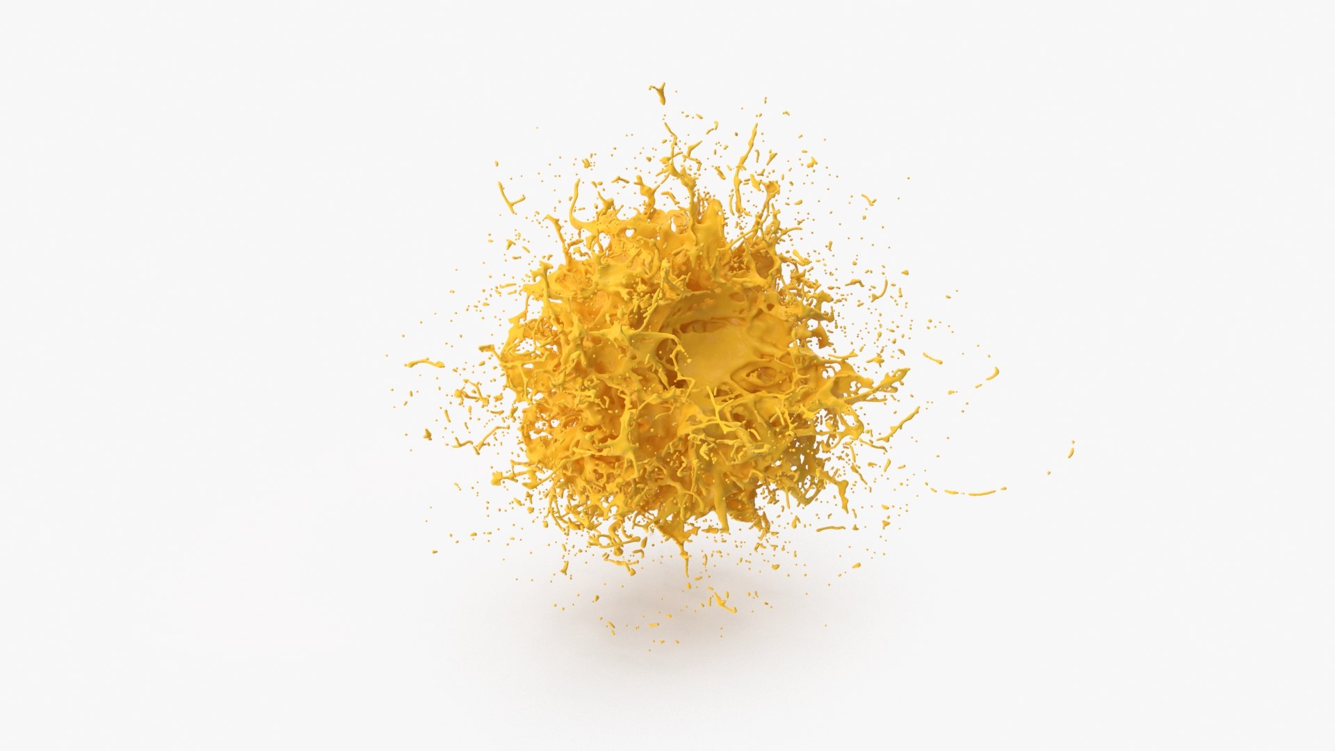 Yellow Splash Bundle 4 3D Model - TurboSquid 1914801