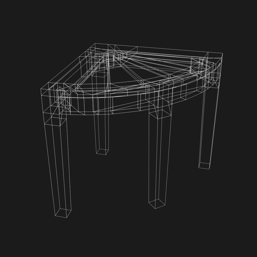 3D Wooden Corner Table - TurboSquid 1442601