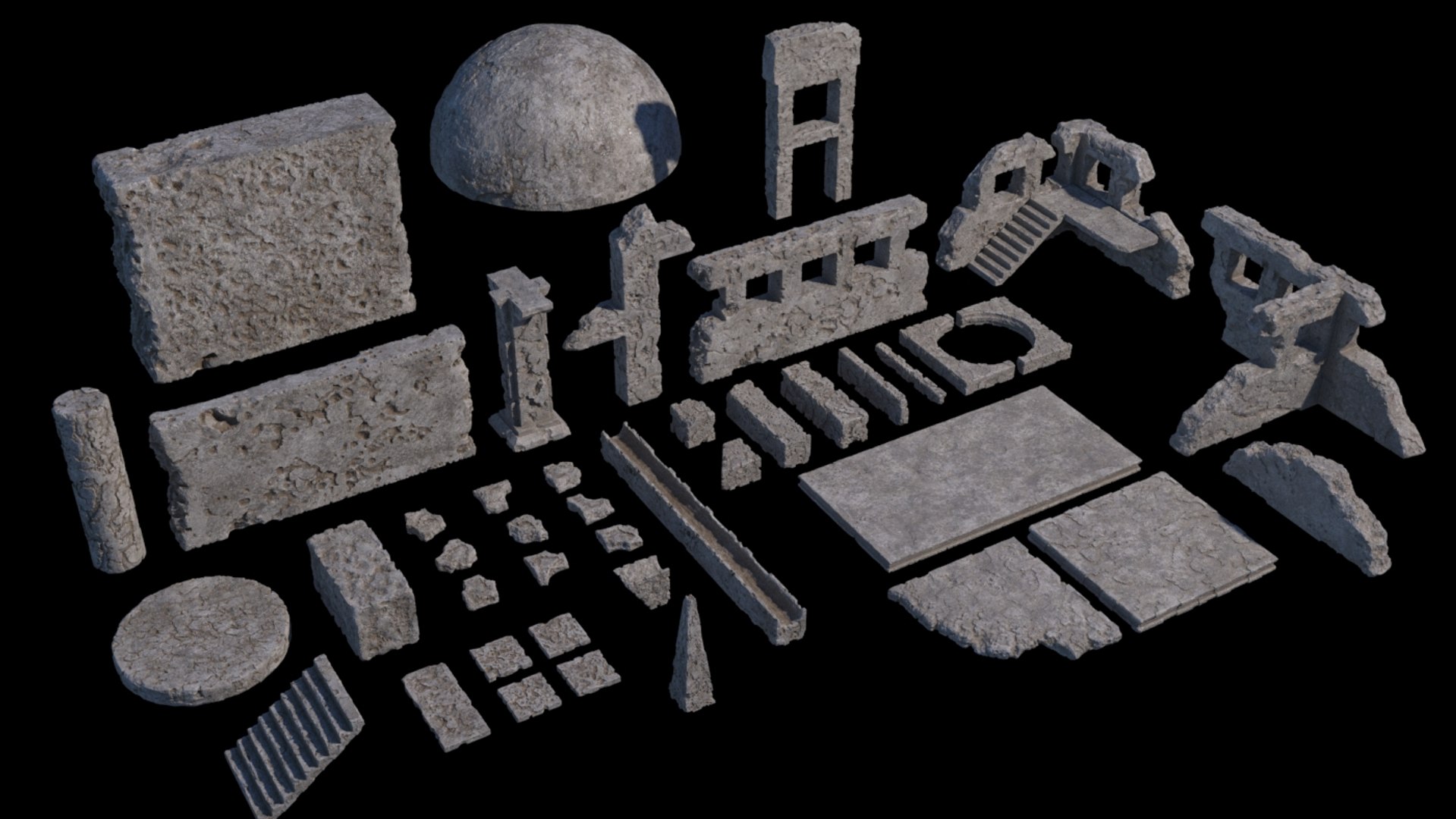 Ancient Ruin Kit 40 3D Model - TurboSquid 1239537