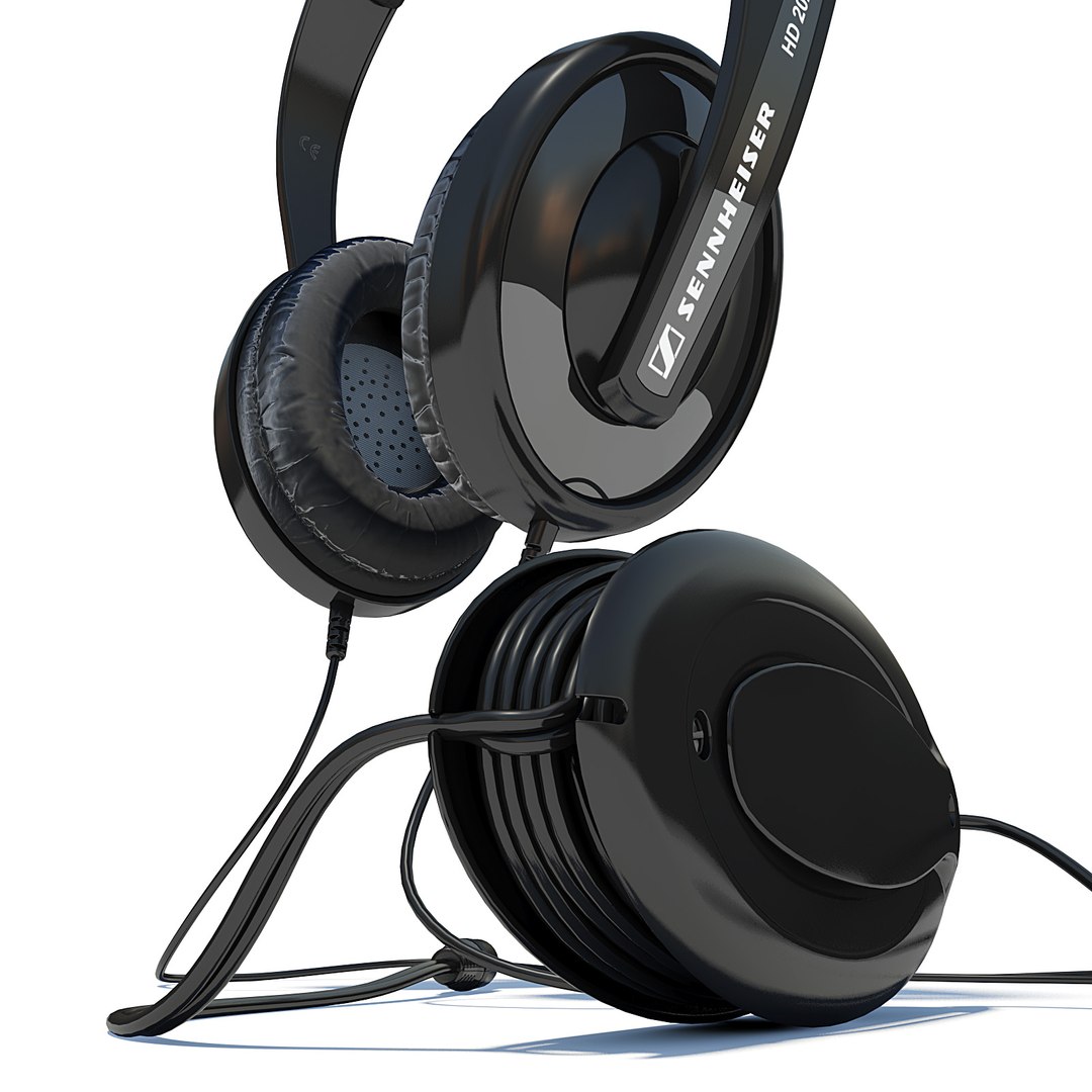 Sennheiser Hd 202 Headphones 3d Model
