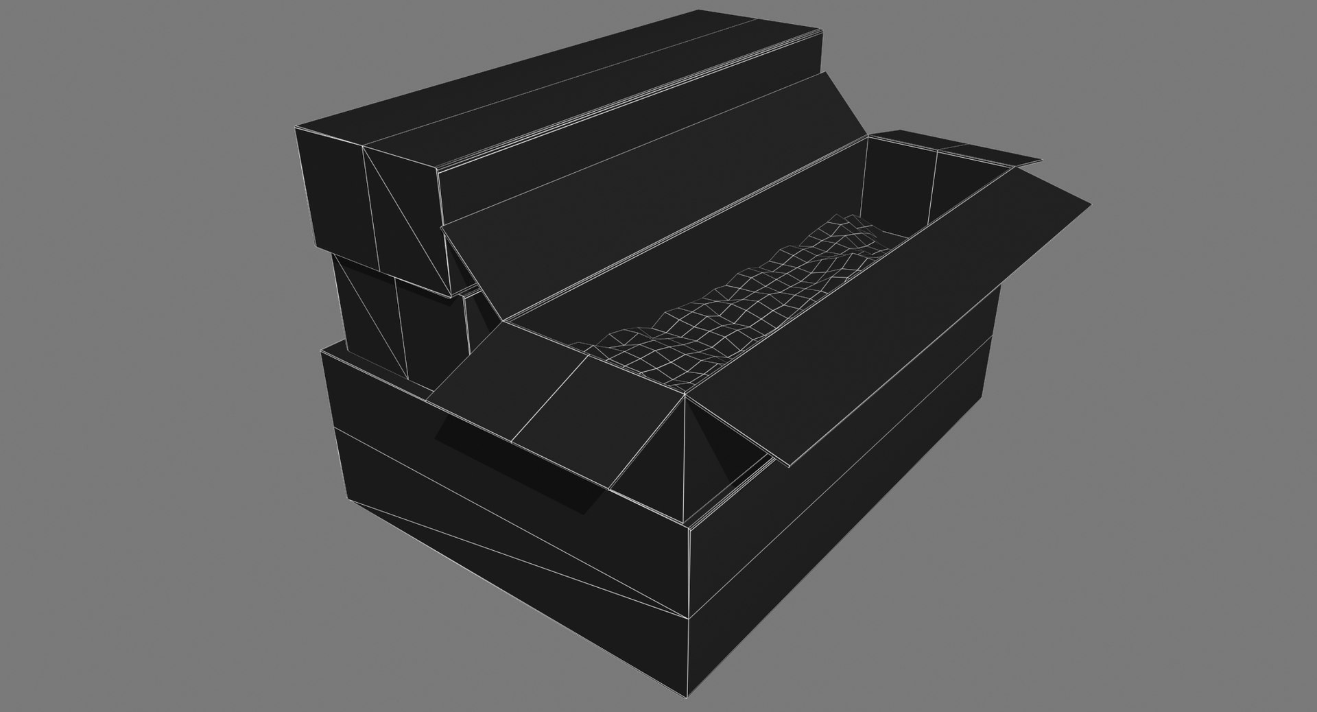 3d Model Of Cardboard Boxes