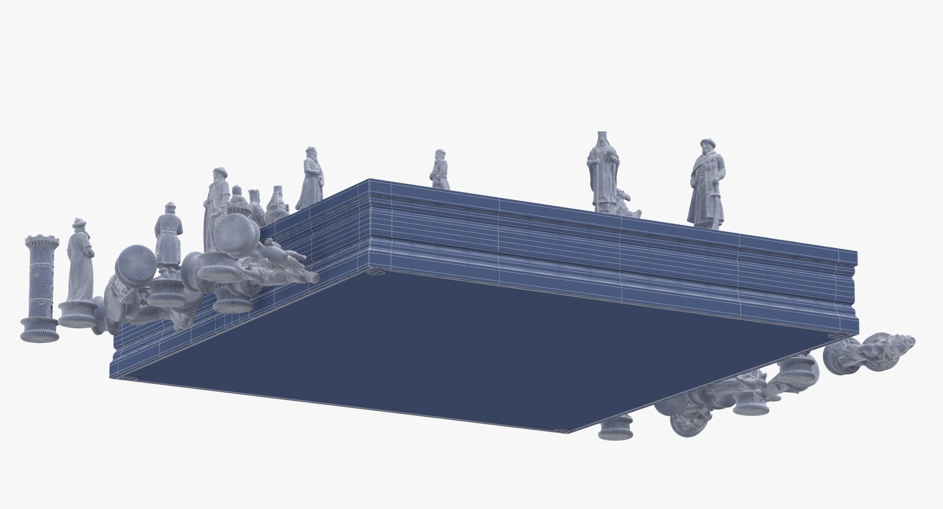 3D model chess board set 01 - TurboSquid 1569655