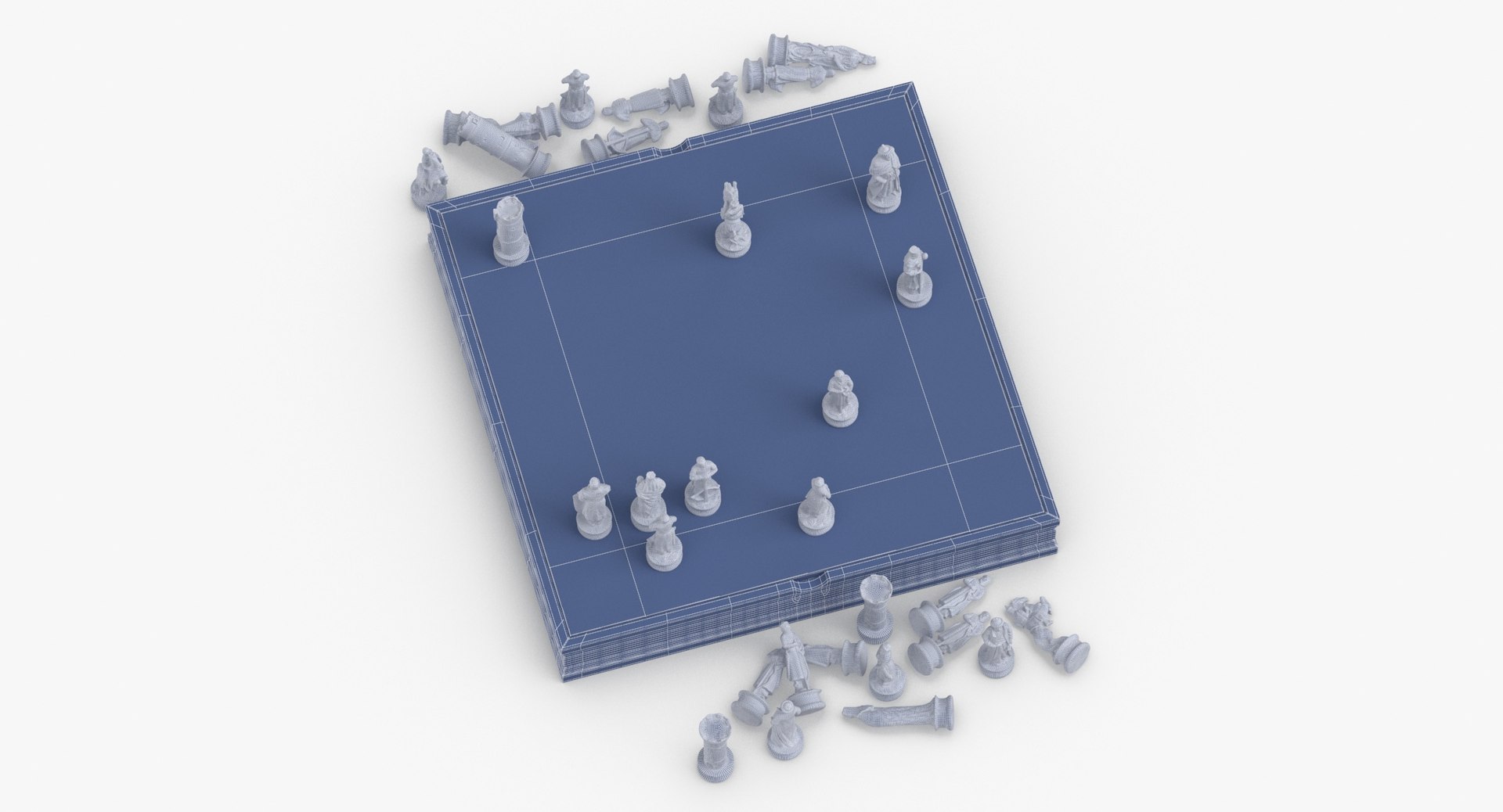 3D model chess board set 01 - TurboSquid 1569655