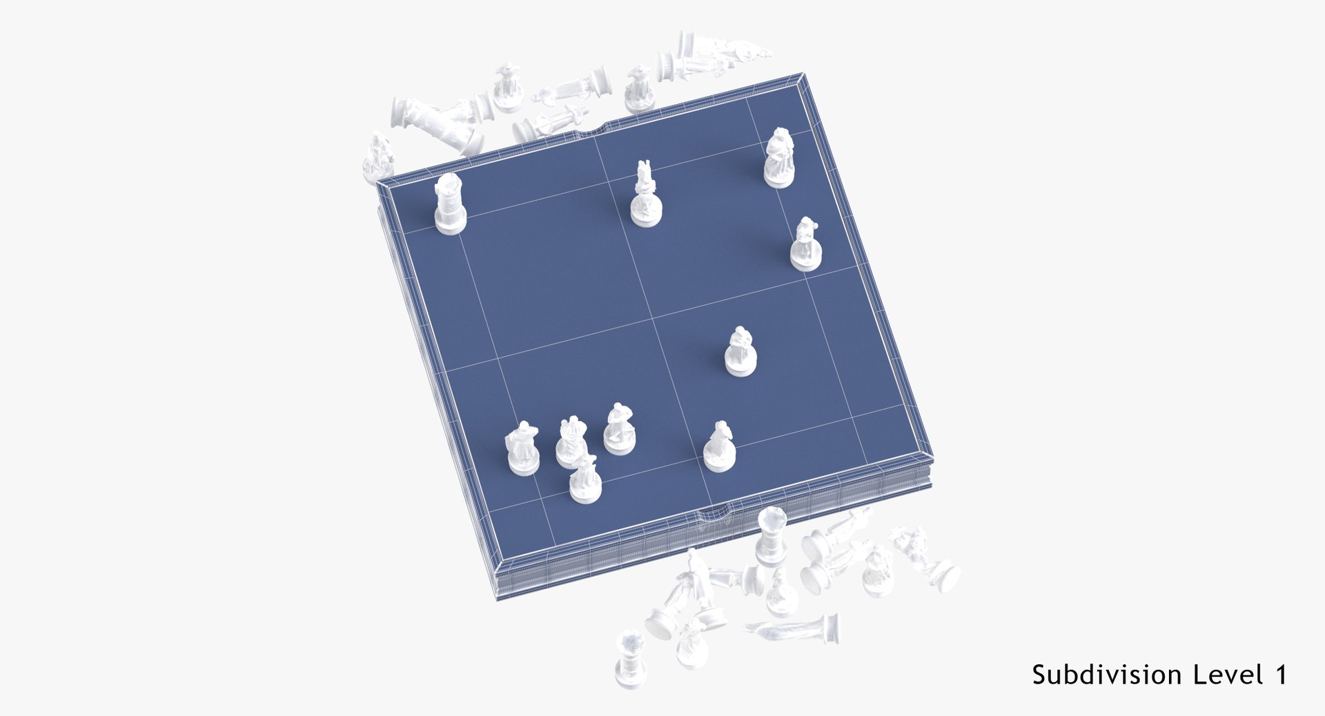 3D model chess board set 01 - TurboSquid 1569655