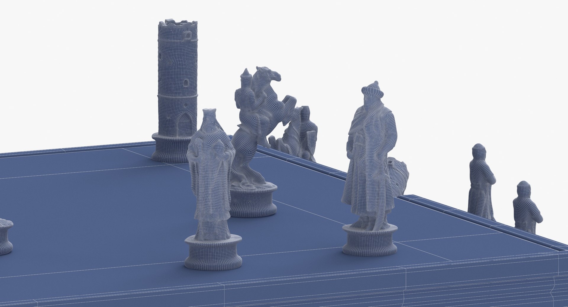 3D model chess board set 01 - TurboSquid 1569655