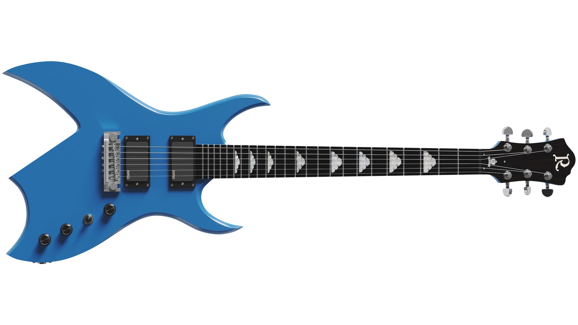 BC Rich Bich Custom Shop - Electric Guitar 3D Model - TurboSquid 2100443