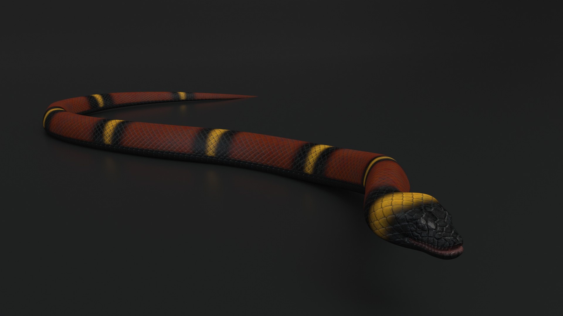 Snake Rigged And Animated 3D Model - TurboSquid 1954053