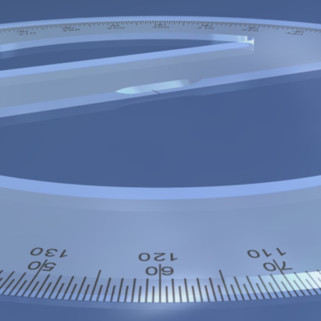 3d 360-degree Protractor Model