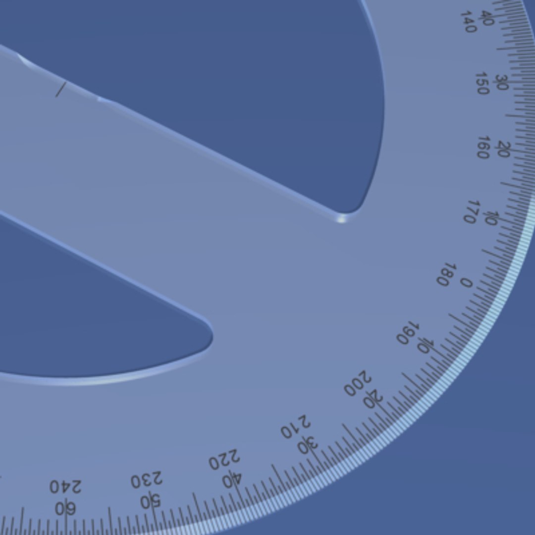 3d 360-degree Protractor Model