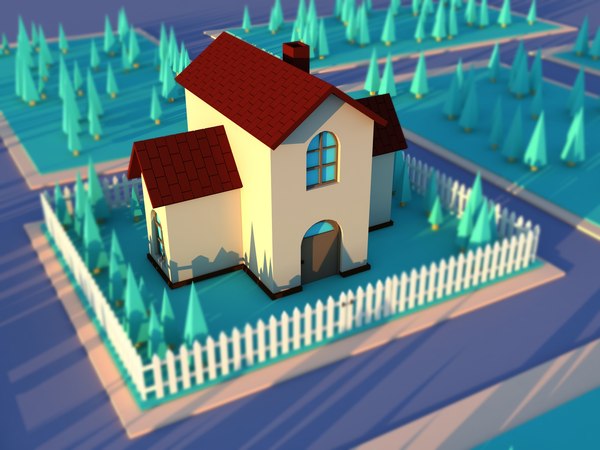 3D Cute cartoon private house variation 3 model - TurboSquid 1962301