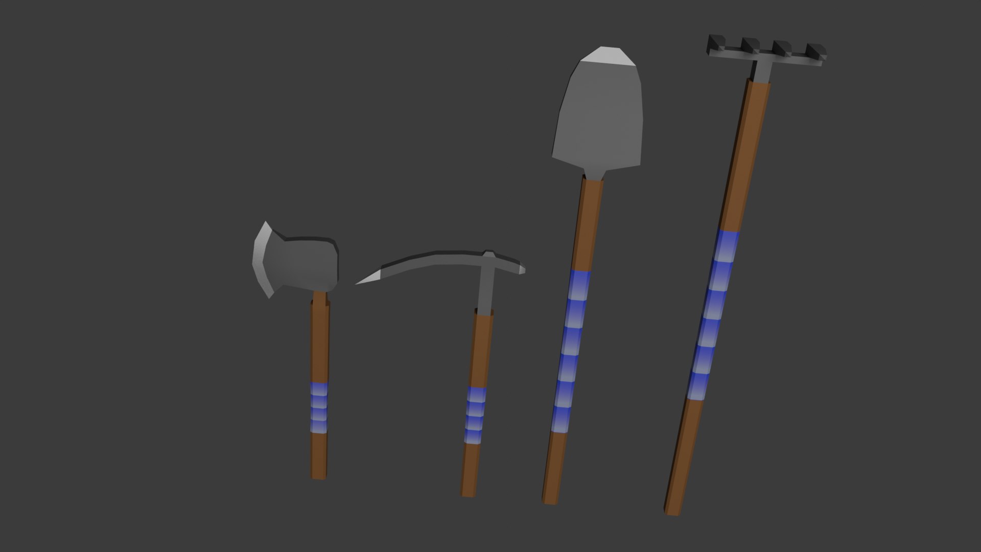 Basic Weapon Set Labor Tools 3D Model - TurboSquid 2187422