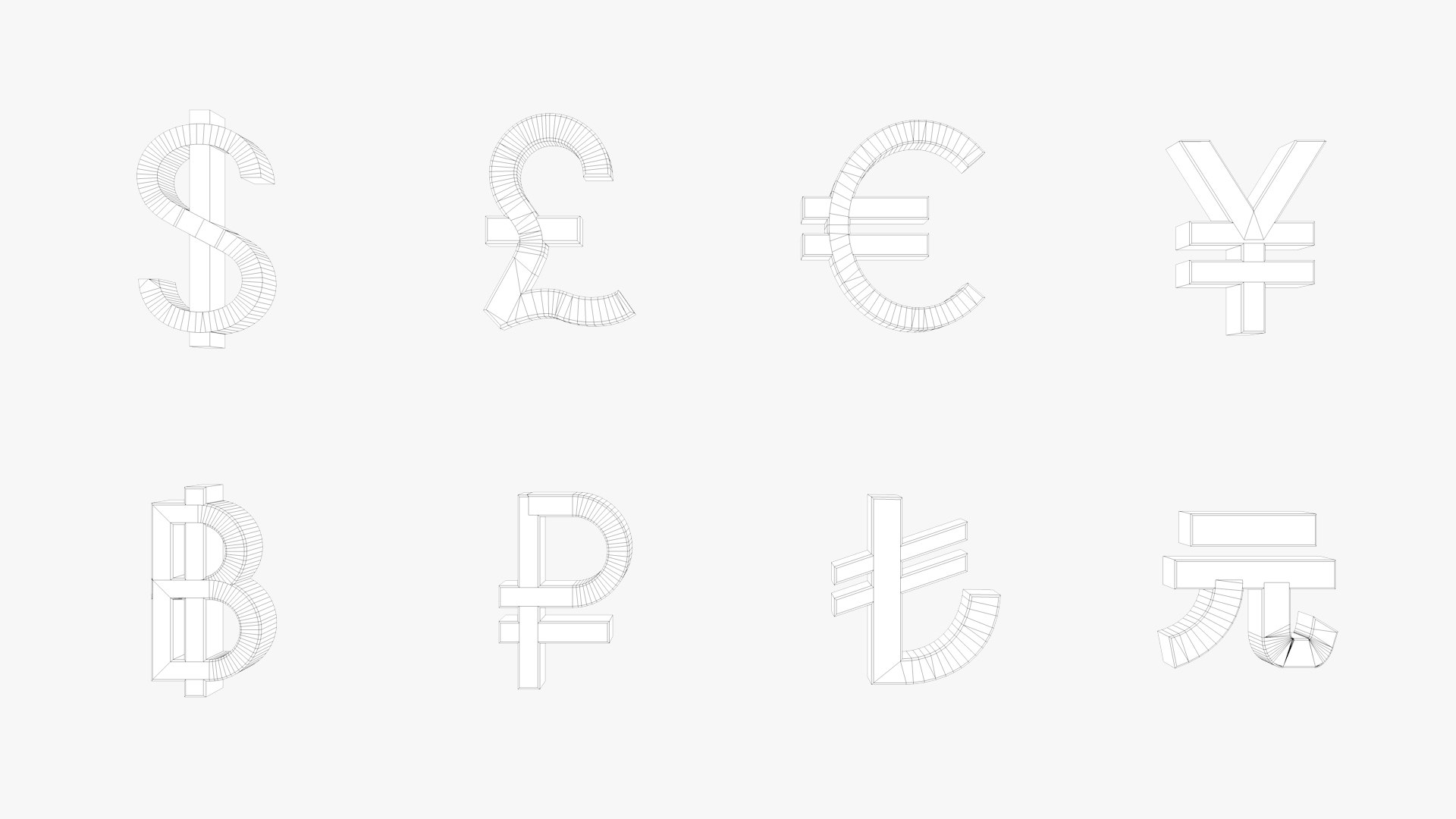 Money Icon Pack 3D Model - TurboSquid 2073971