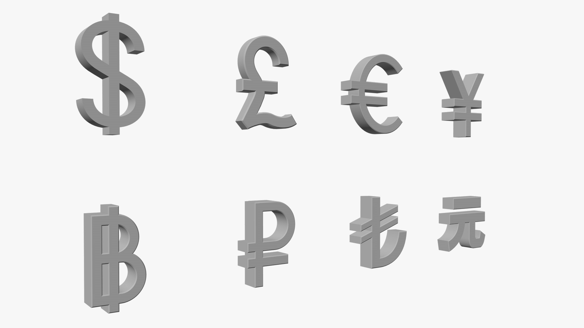 Money Icon Pack 3D Model - TurboSquid 2073971