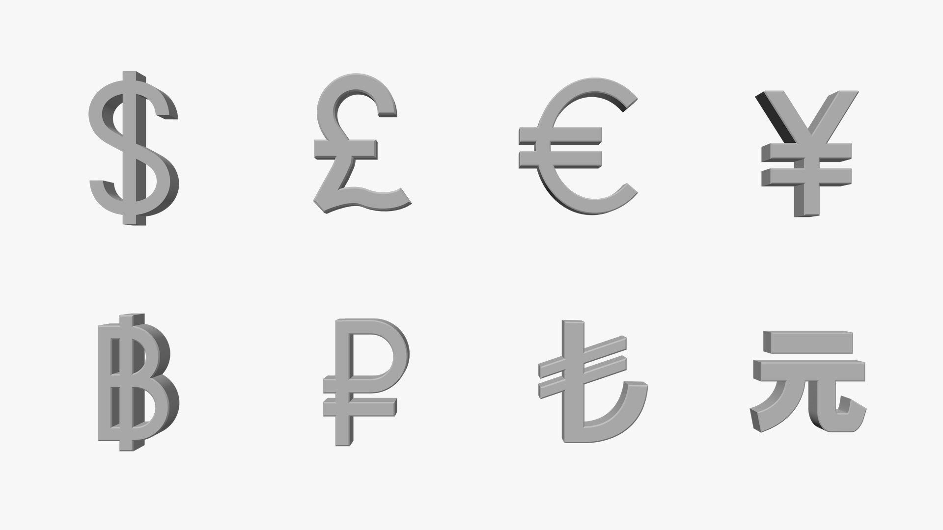 Money Icon Pack 3D Model - TurboSquid 2073971