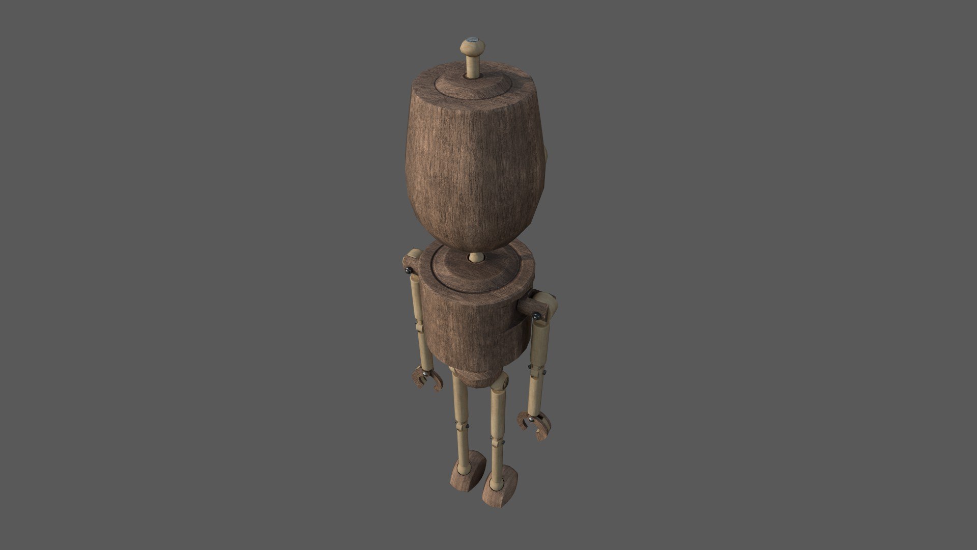 3D wood man model - TurboSquid 1683887