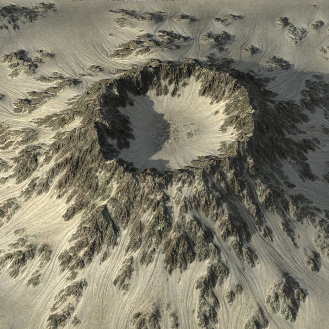3d Model Vulcano Landscape
