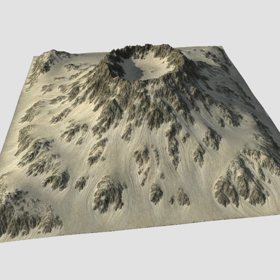 3d Model Vulcano Landscape