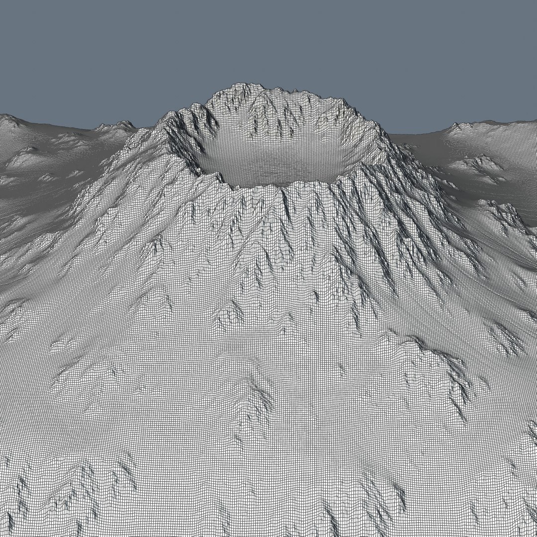 3d Model Vulcano Landscape