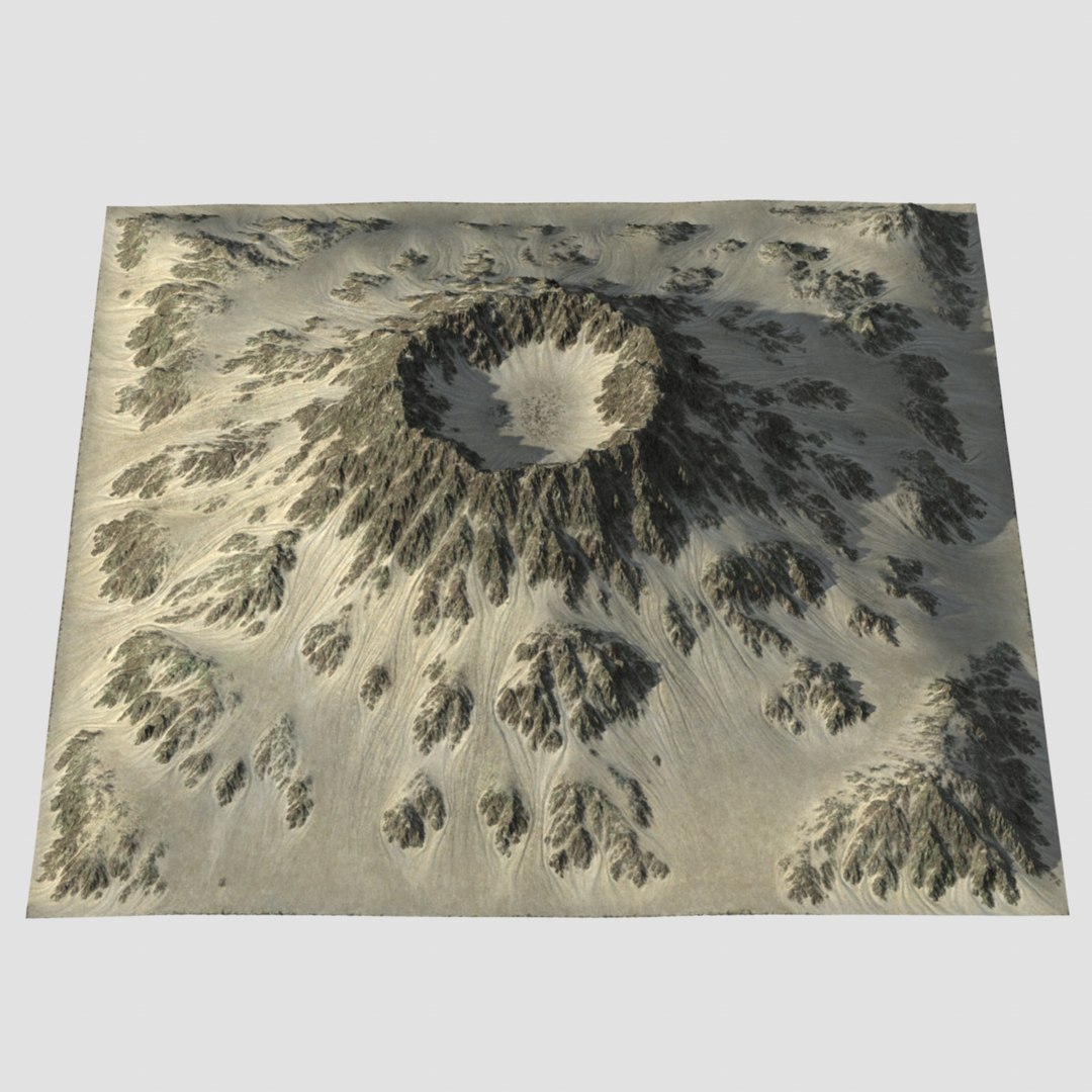 3d Model Vulcano Landscape