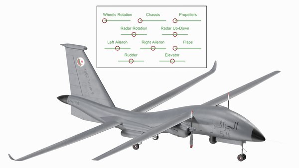 modelo 3d Yabhon United 40-UAV Color Gris Aparejado - TurboSquid 2152670