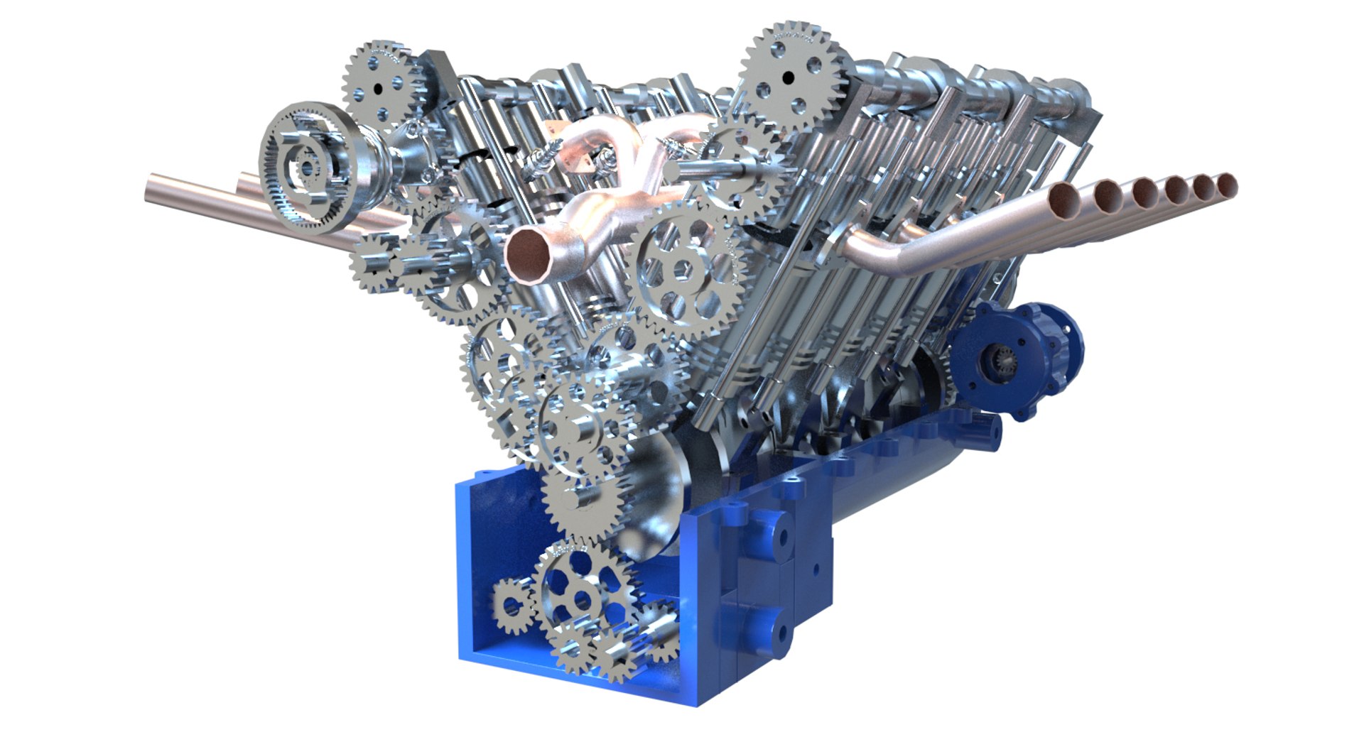 3D V12 Engine Model | 1143901 | TurboSquid