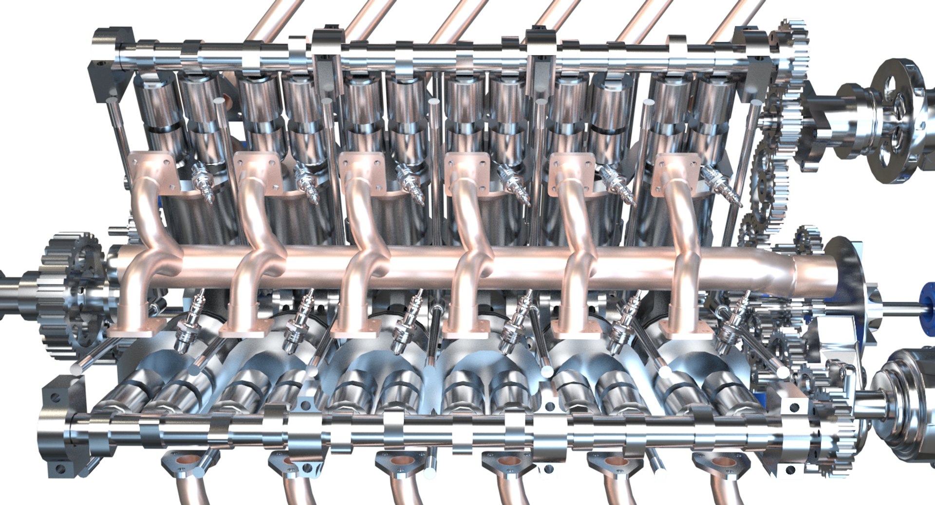 3D V12 Engine Model | 1143901 | TurboSquid