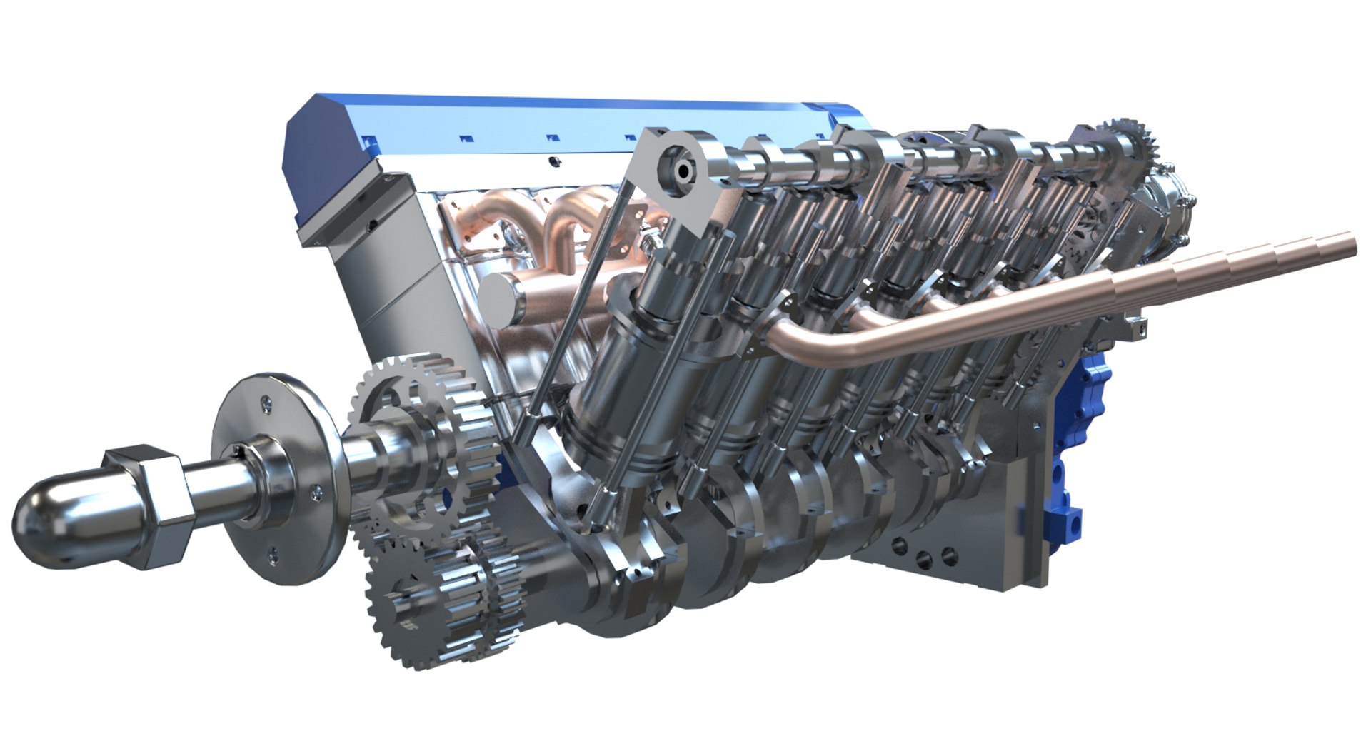 3D V12 Engine Model | 1143901 | TurboSquid
