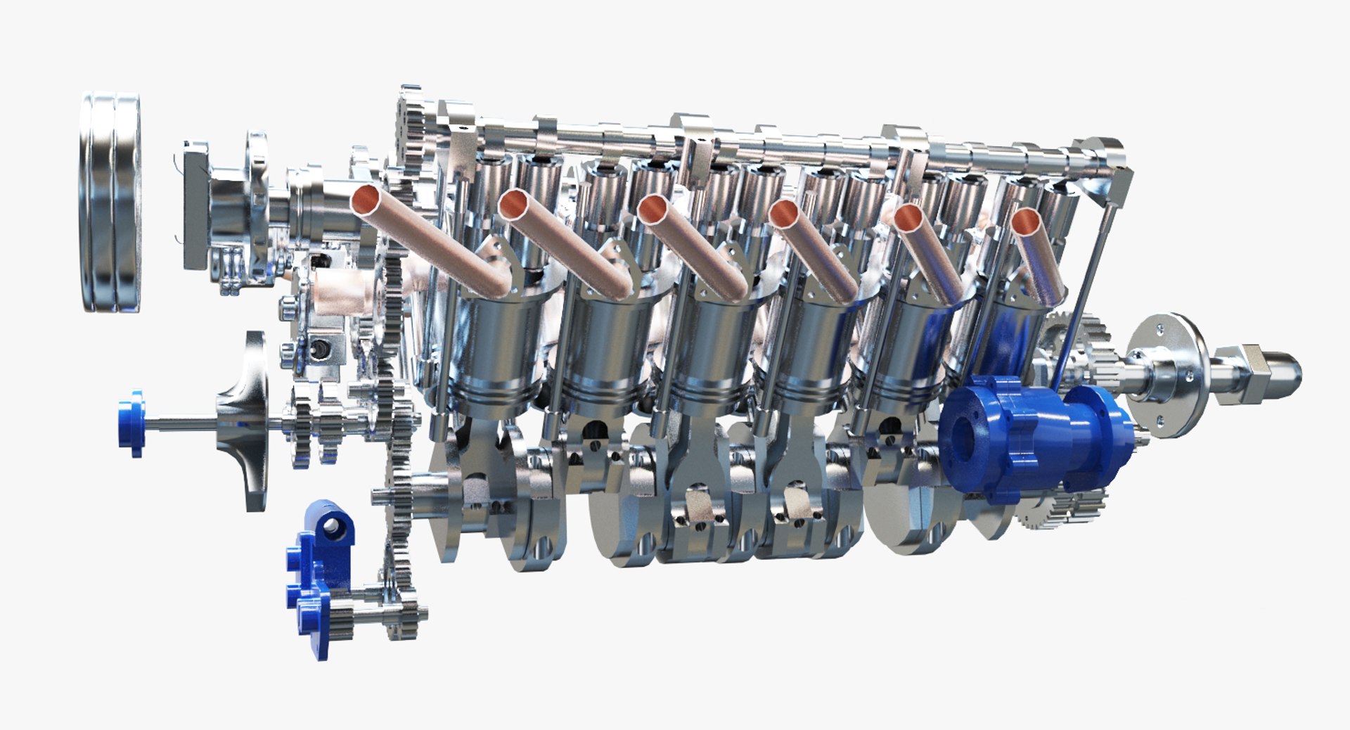 3D V12 Engine Model | 1143901 | TurboSquid