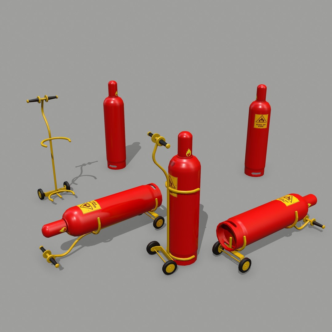 Gas Cylinder 3D Model - TurboSquid 1525933
