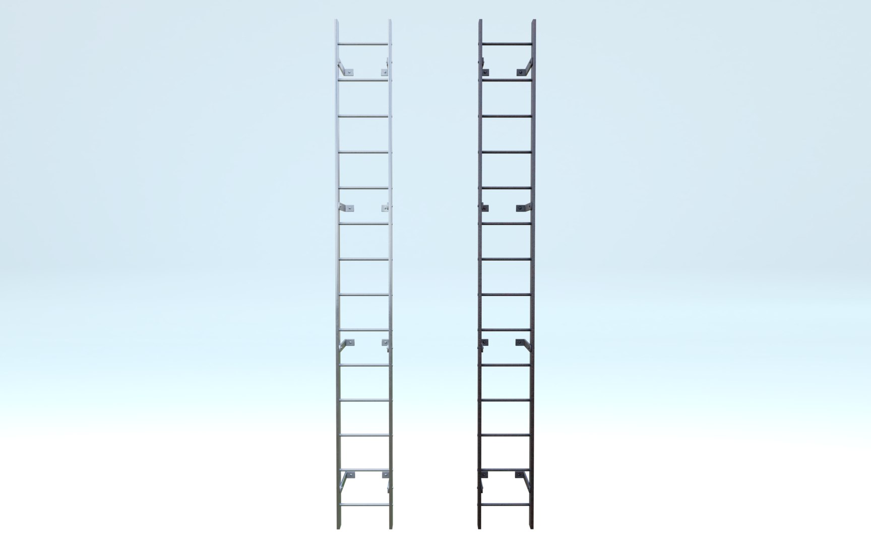 Steel Wall Mount Ladder Model - TurboSquid 1845534