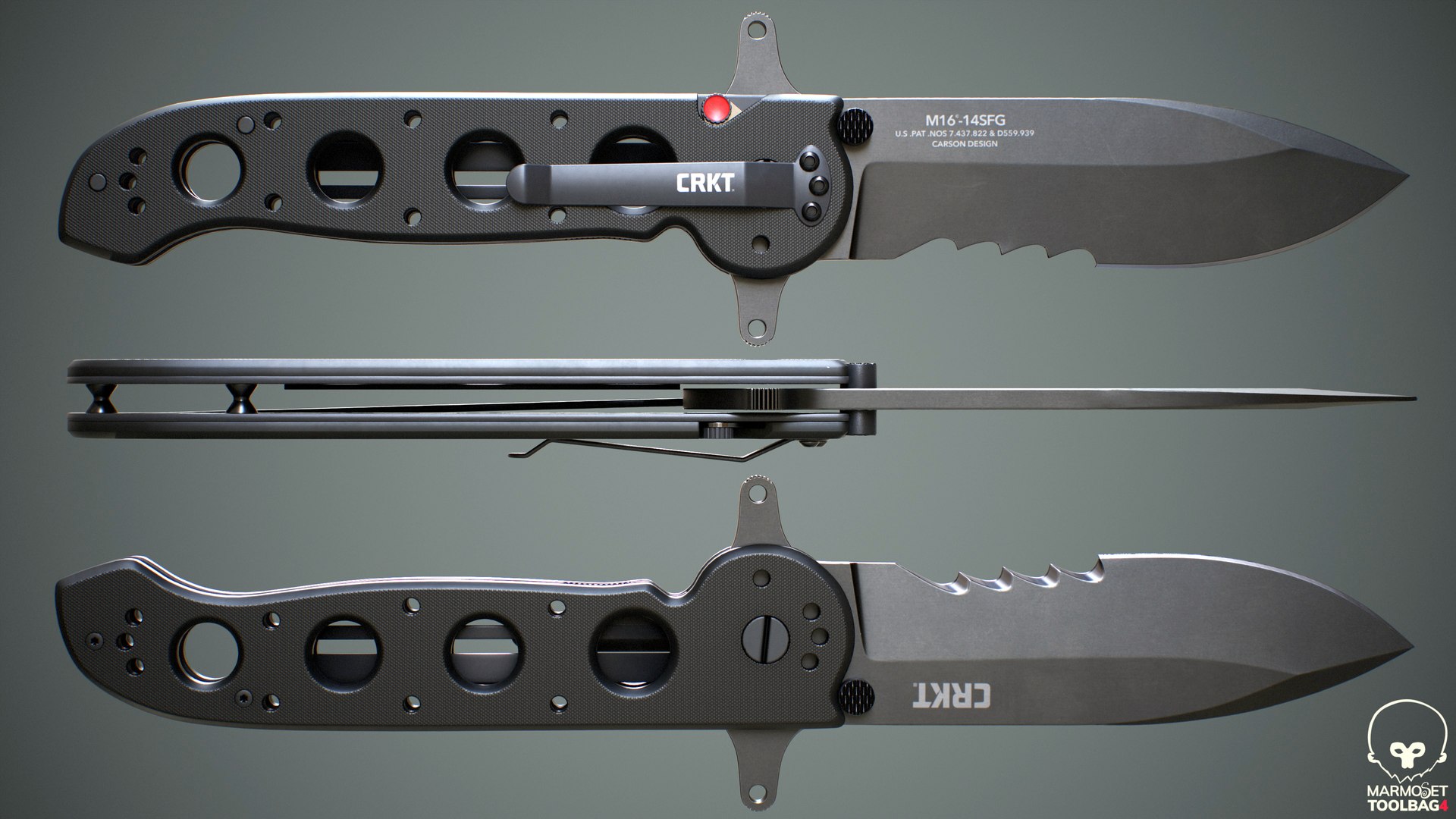 CRKT Tactical Knife Low-poly 3D Model - TurboSquid 2063767