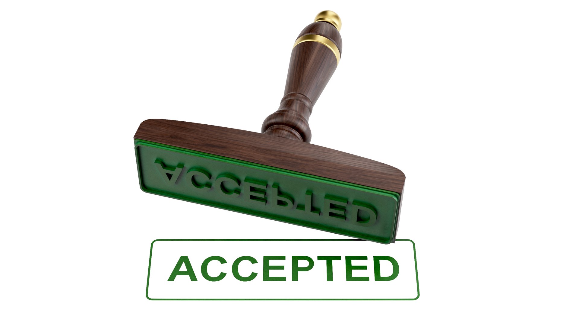 3D Model Document Stamp Accepted - TurboSquid 2402859