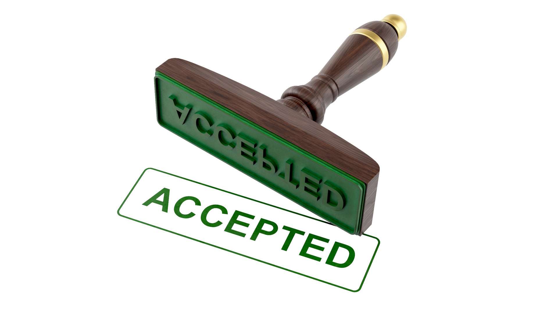 3D Model Document Stamp Accepted - TurboSquid 2402859