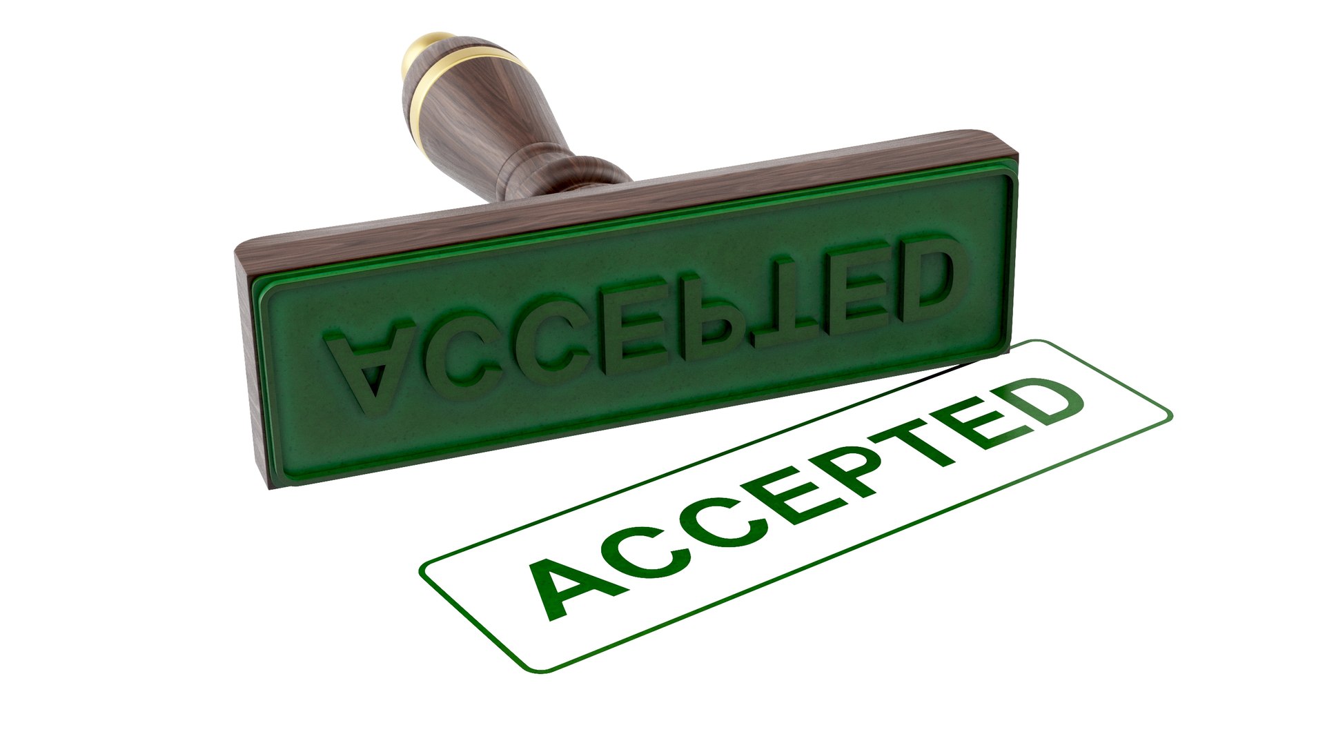 3D Model Document Stamp Accepted - TurboSquid 2402859