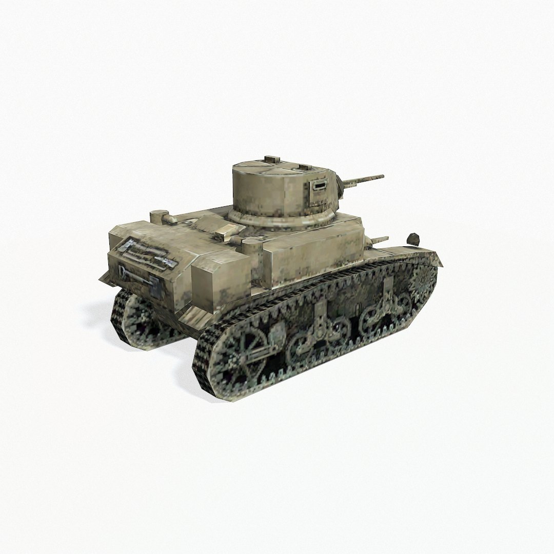 3d m3 stuart light tank model