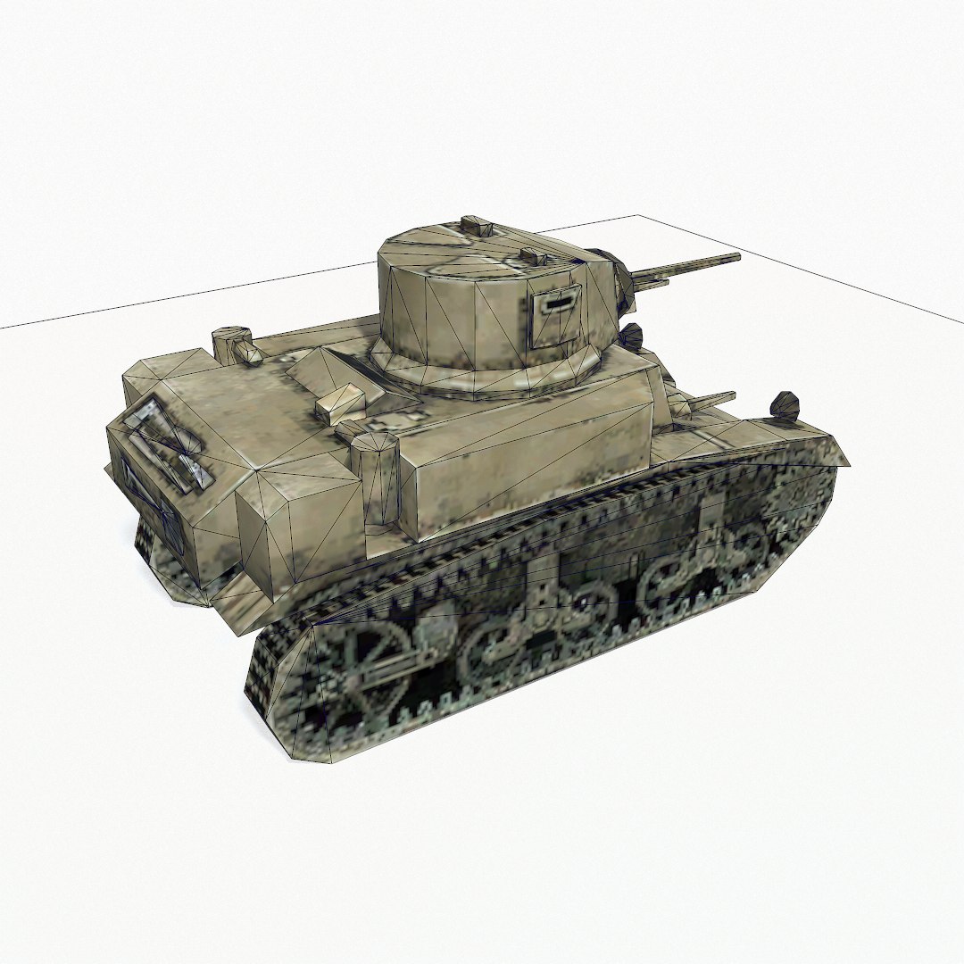 3d m3 stuart light tank model