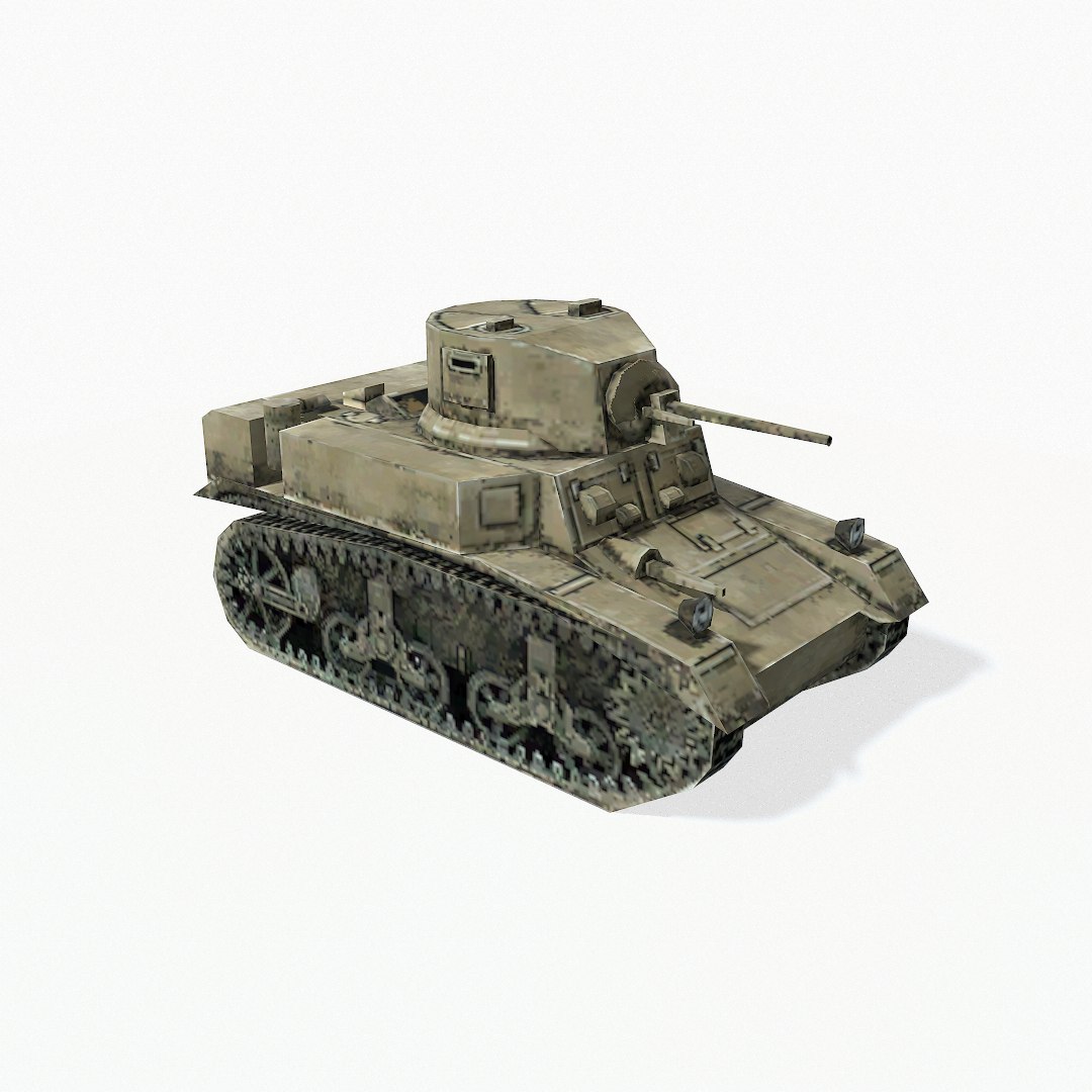 3d m3 stuart light tank model
