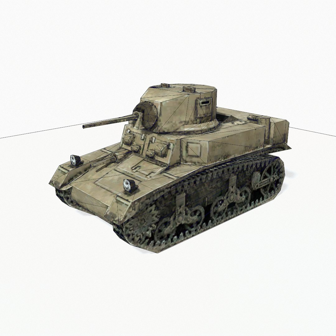 3d m3 stuart light tank model