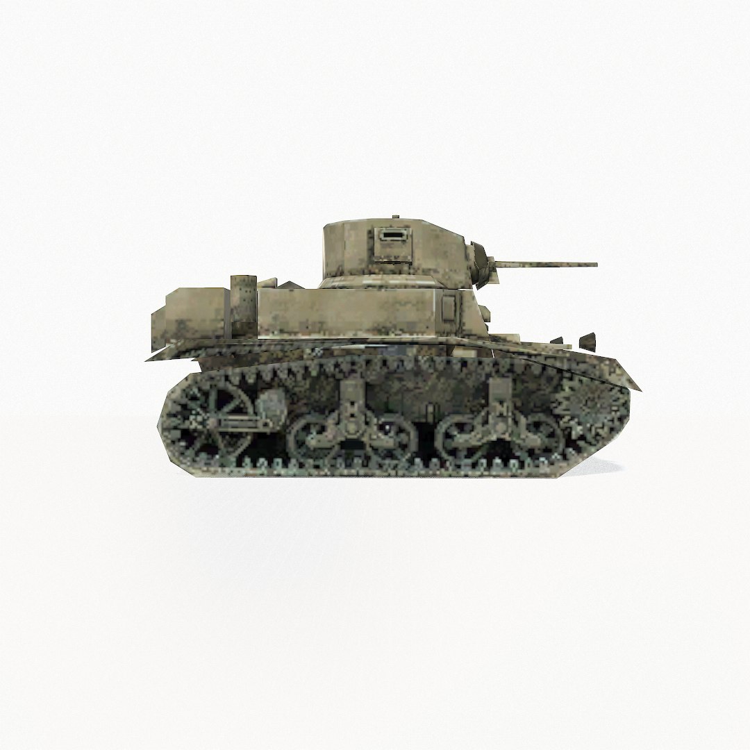 3d m3 stuart light tank model
