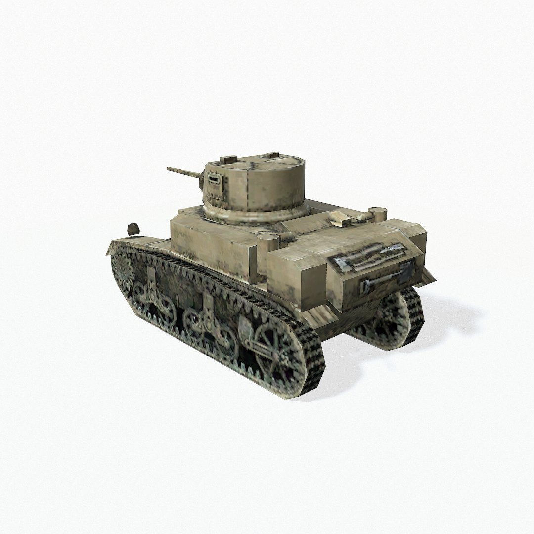 3d m3 stuart light tank model